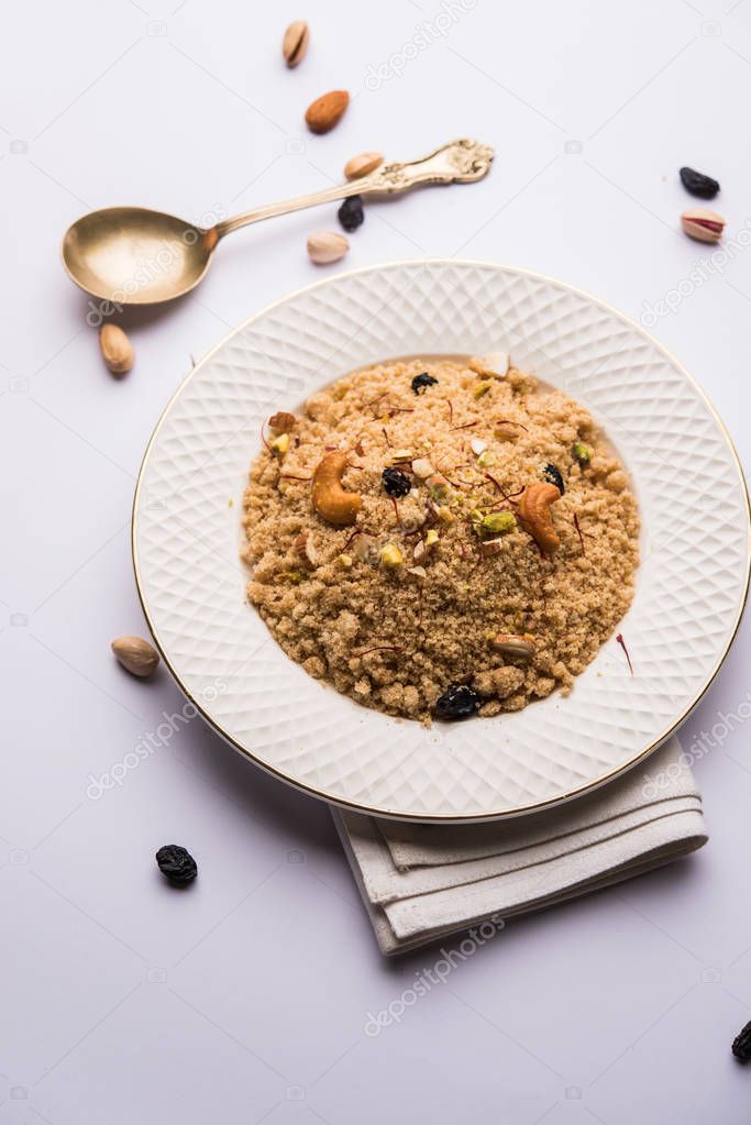 Sweet Sheera / Halwa / Sooji hecho con sémola o rawa, receta de postre ...
