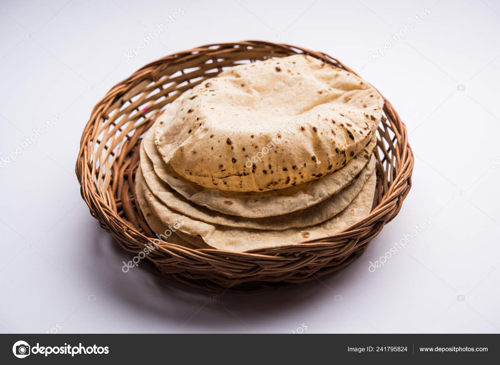 Chapati Tava Roti Also Known Indian Bread Fulka Phulka Main — Stock ...