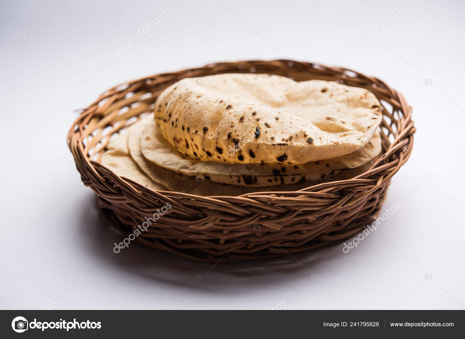 Chapati Tava Roti Also Known Indian Bread Fulka Phulka Main — Stock ...