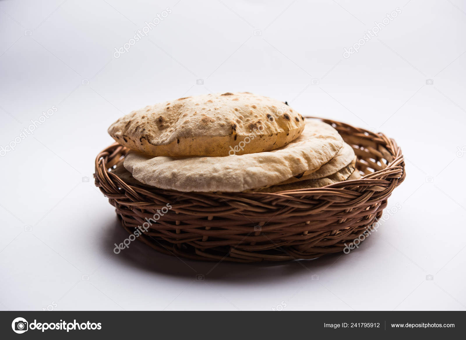 Chapati Tava Roti Also Known Indian Bread Fulka Phulka Main — Stock ...