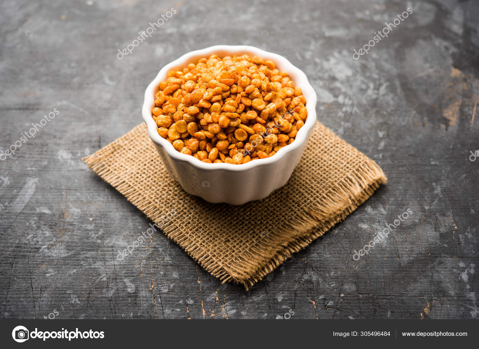 Fried Spicy Chana Dal Masala Popular Chakna Recipe Served Bowl — Stock Photo © arundhati ...
