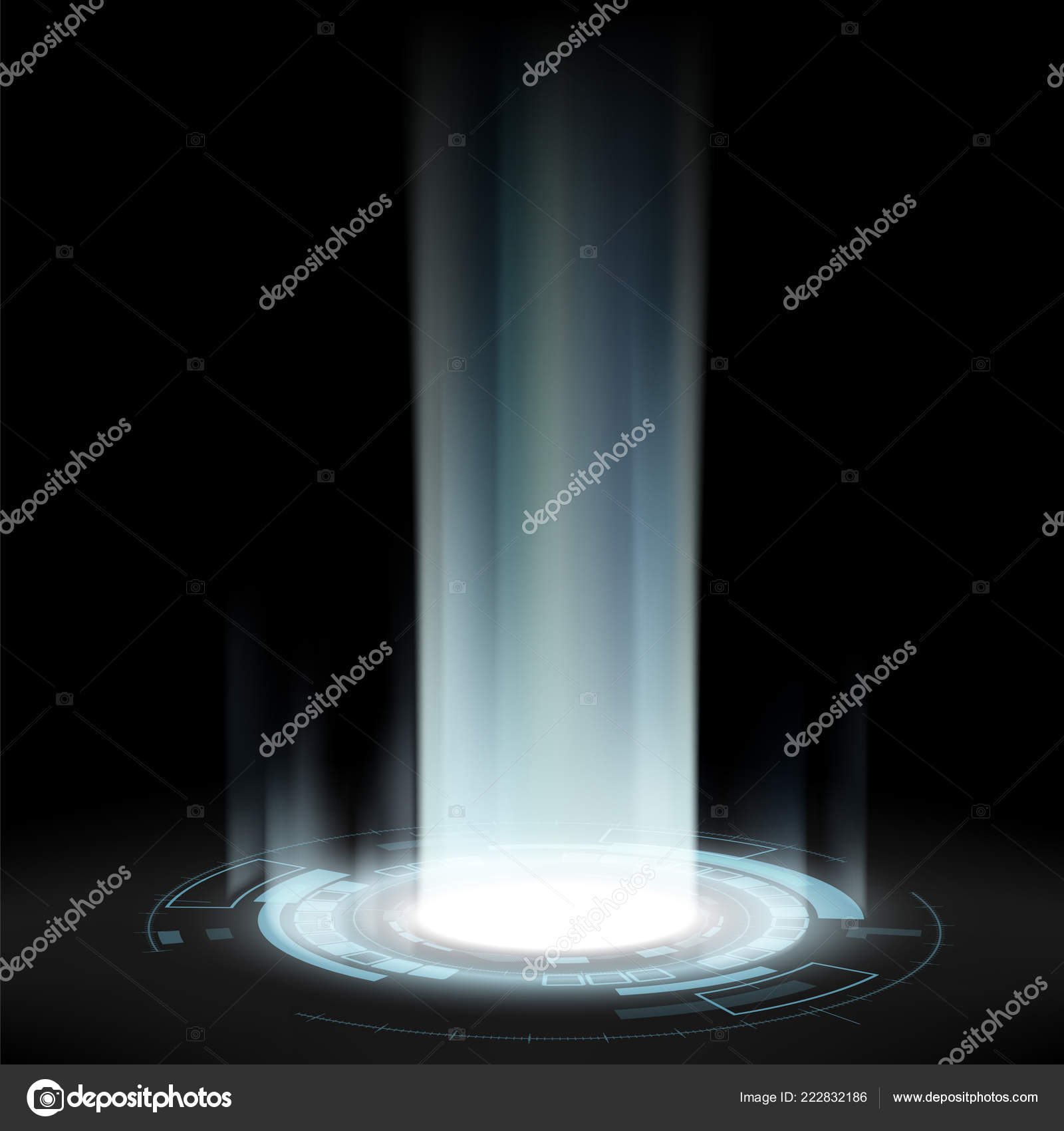 Hud User Interface Ray Light Black Background Stock Vector Image by ...