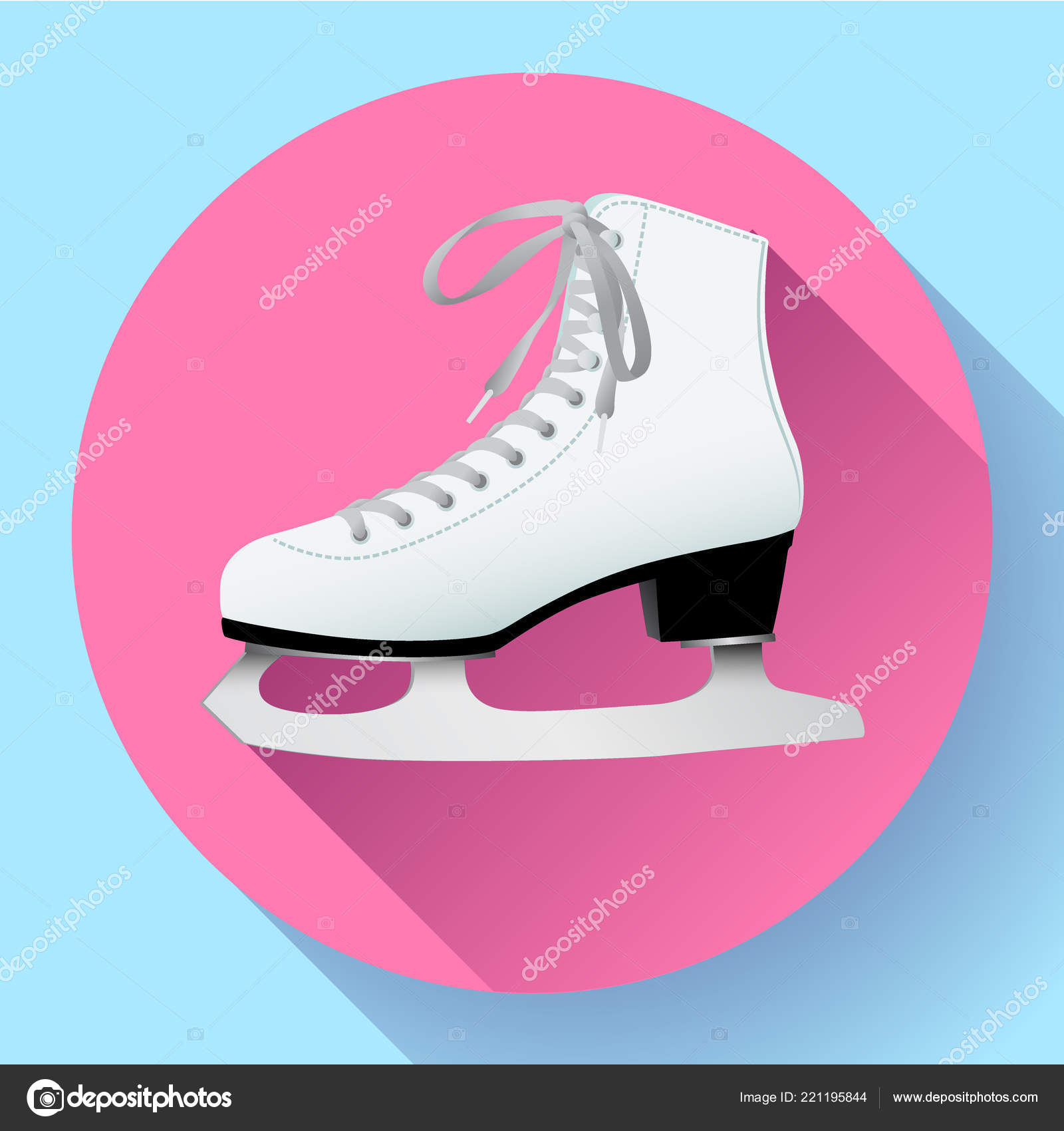 Pink Figure Ice Skates