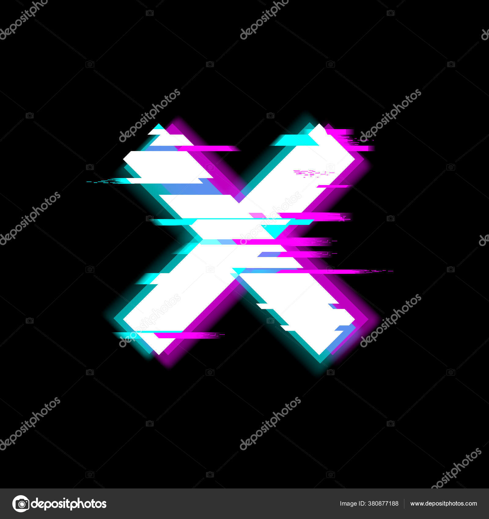 Distorted glitch style warning and Error symbol - exclamation point in ...
