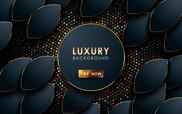 Dark Abstract Background Blue Wave Overlap Layers Realistic Dimension Rectangle Stock Vector by ...