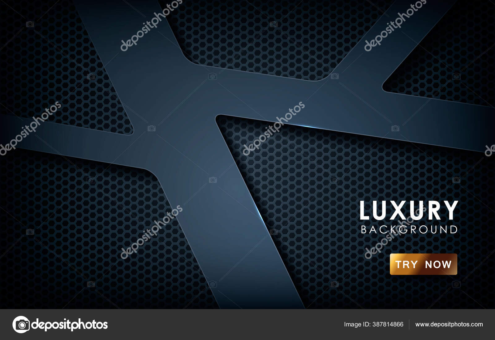 Black Overlap Background Vector Realistic Overlap Layer Hexagon Pattern Background Stock Vector ...