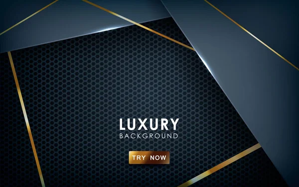 Black Overlap Background Vector Realistic Overlap Layer Hexagon Pattern Background Stock Vector ...