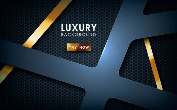 Black Overlap Background Vector Realistic Overlap Layer Hexagon Pattern Background Stock Vector ...