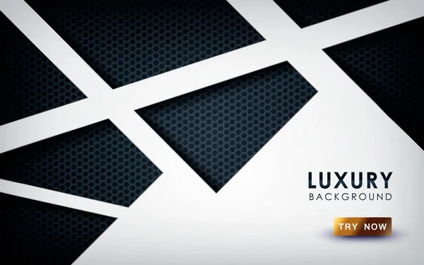 Black Overlap Background Vector Realistic Overlap Layer Hexagon Pattern Background Stock Vector ...