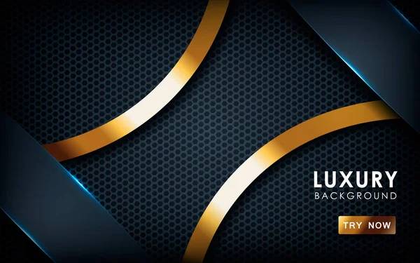 Black Overlap Background Vector Realistic Overlap Layer Hexagon Pattern Background Stock Vector ...