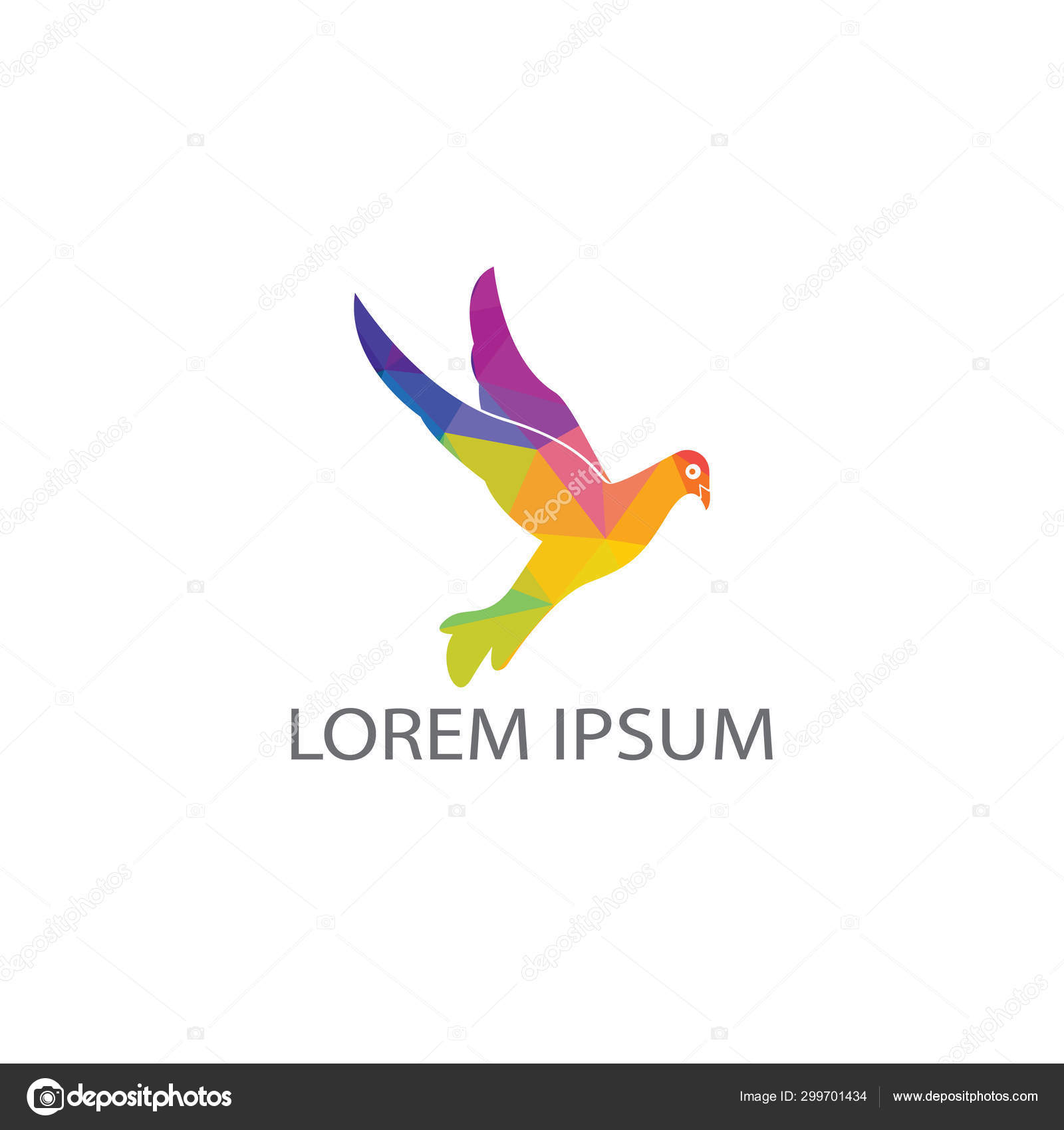 Pigeon Bird Logo Design Flying Bird Logo Design Animal Rescue Stock ...