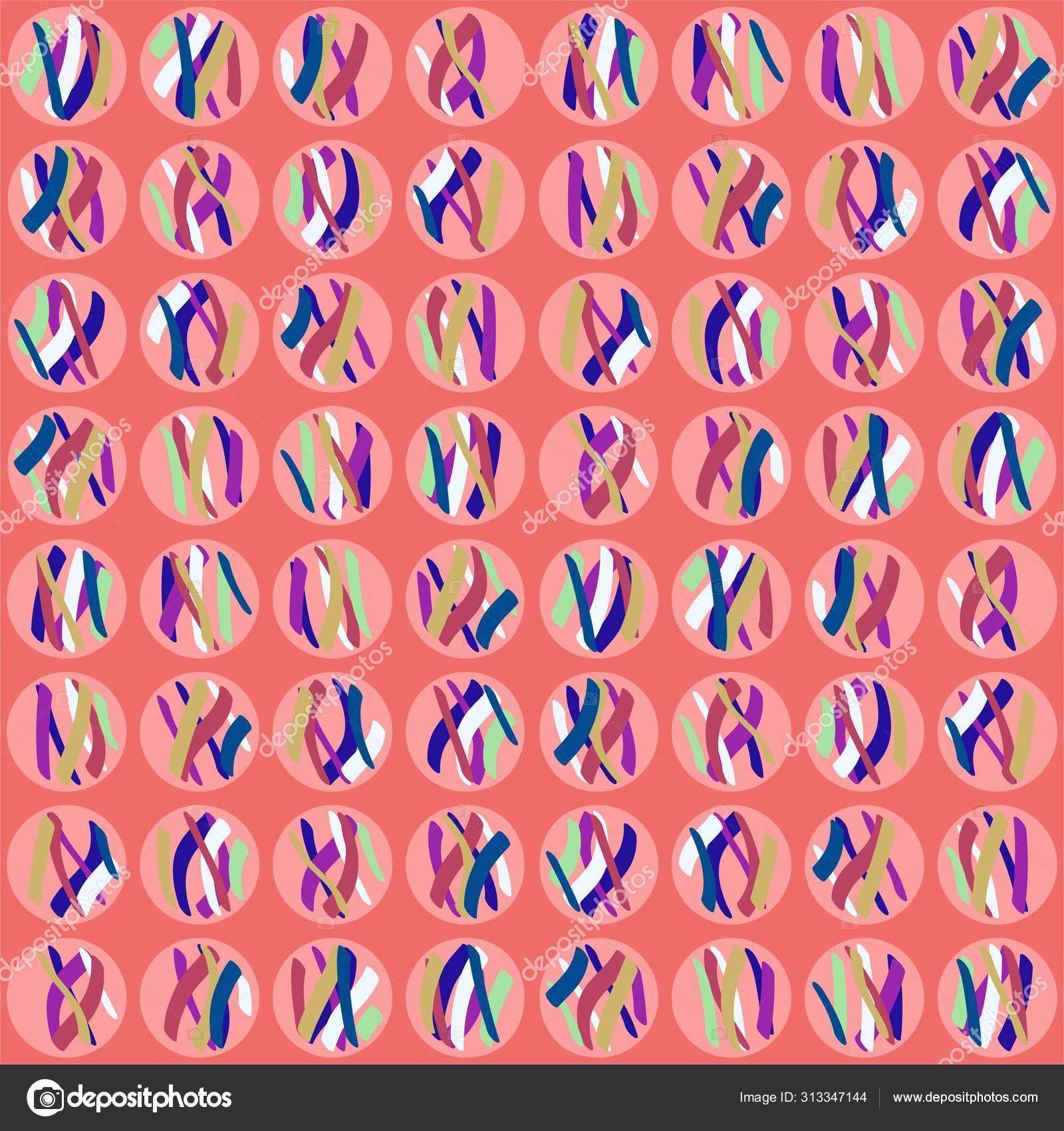 Abstract hand-drawn repeating shapes. Vector seamless pattern design ...