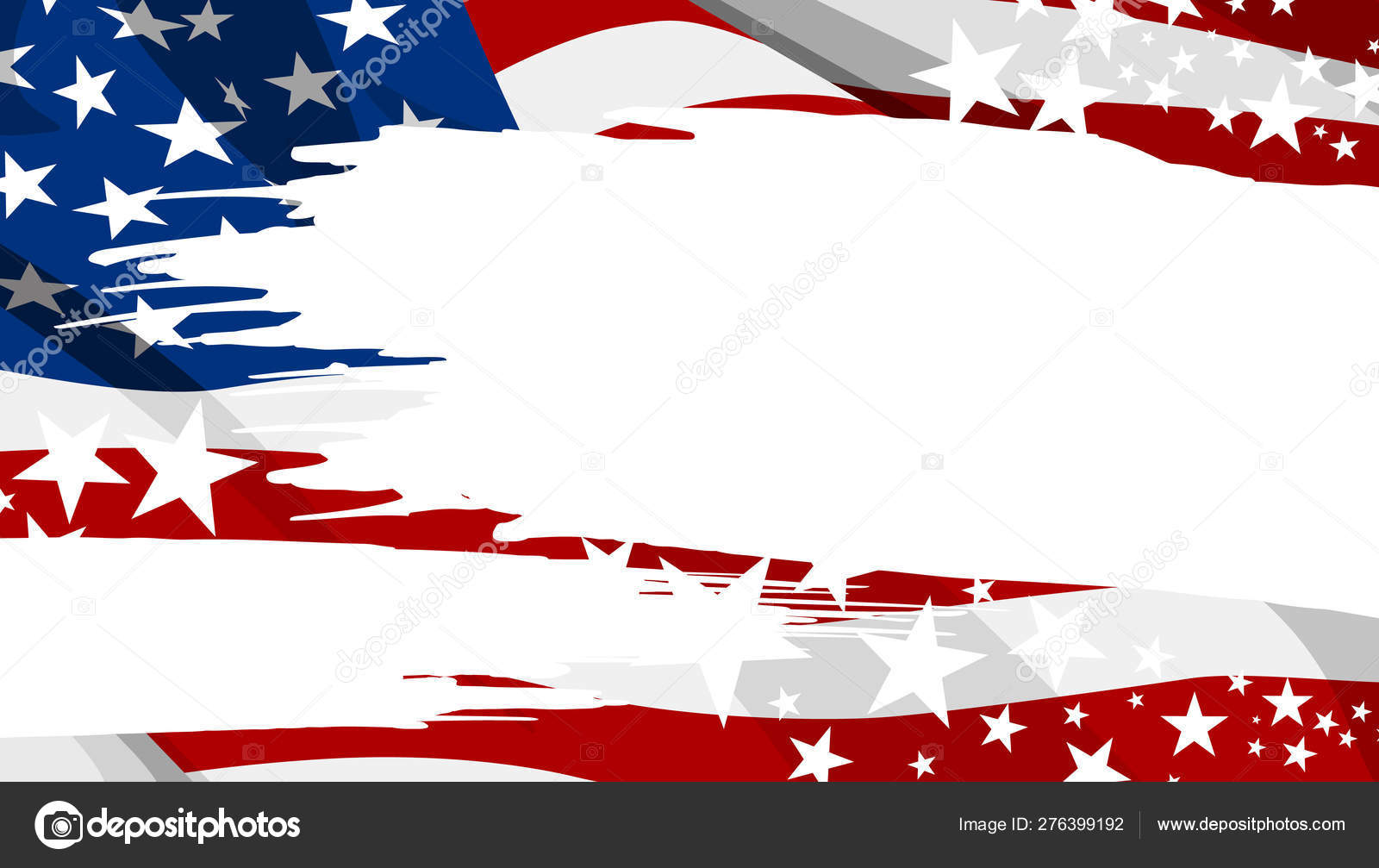 Abstract USA flag paintbrush banner background vector illustration ...