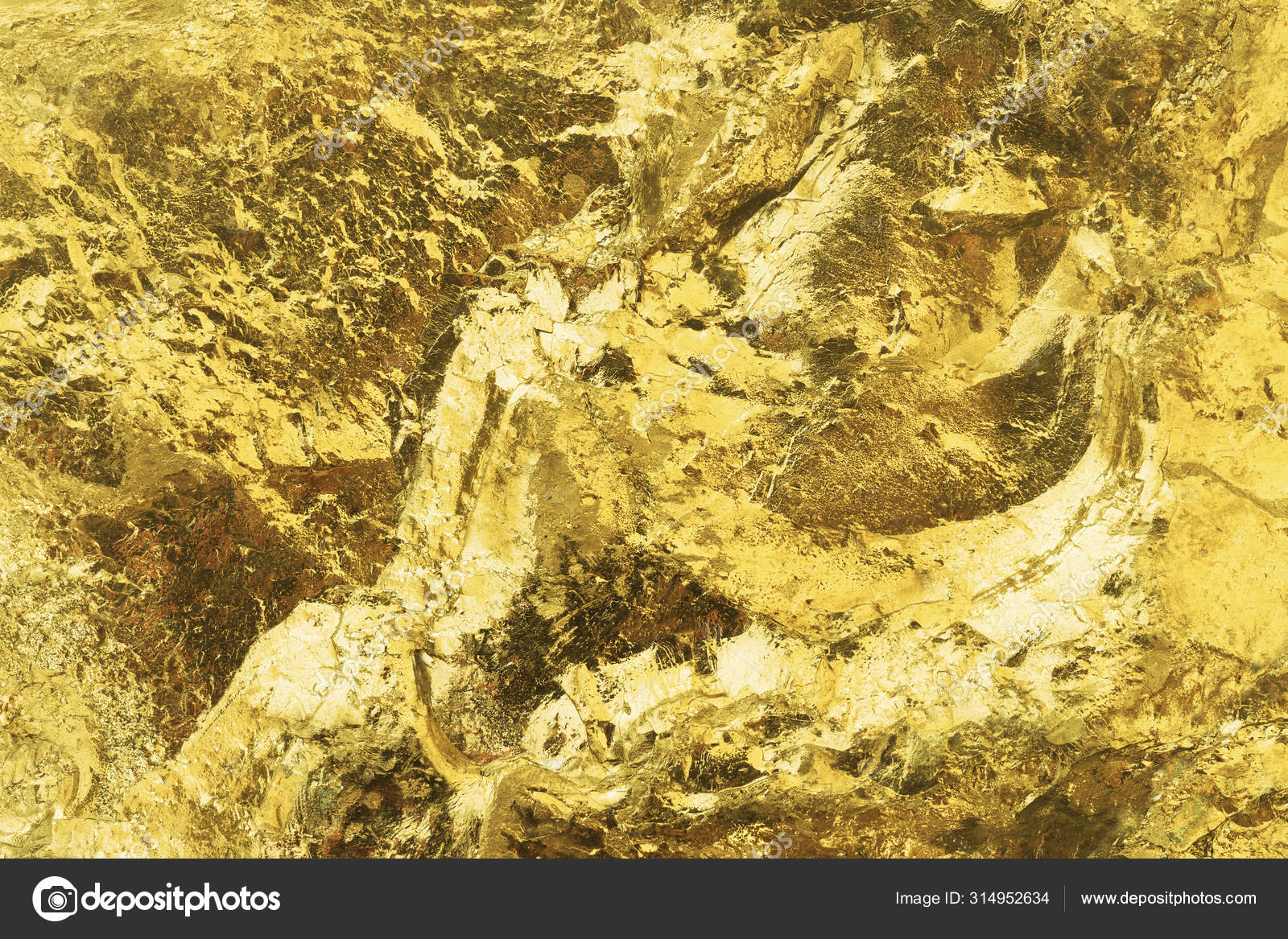 Shiny textured golden surface close up. Textured surface of gold bar ...