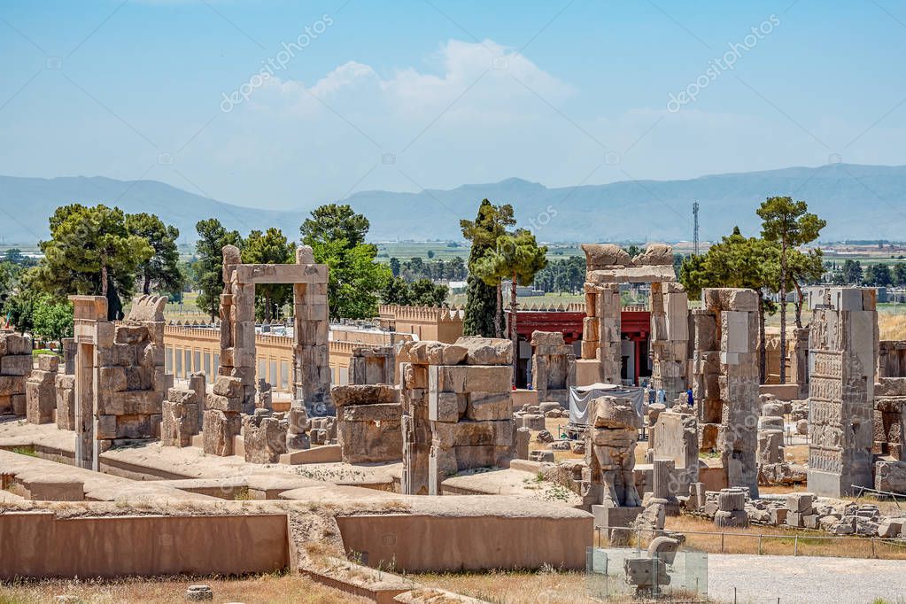 Hadish Palace, uno de los complejos en la antigua Pers polis, antigua ...