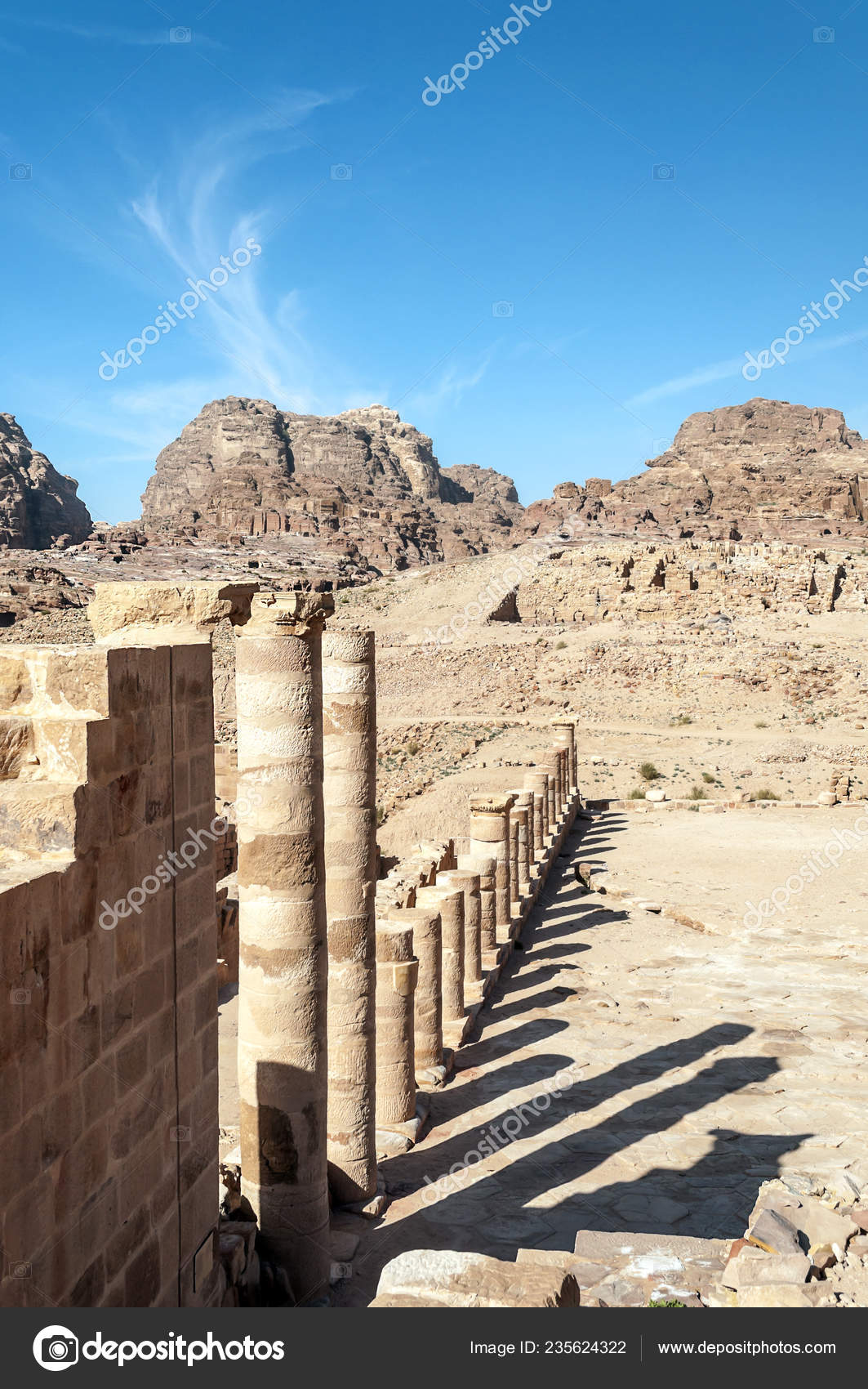 Ruins Ancient City Petra Jordan Petra Important Archaeological Site ...