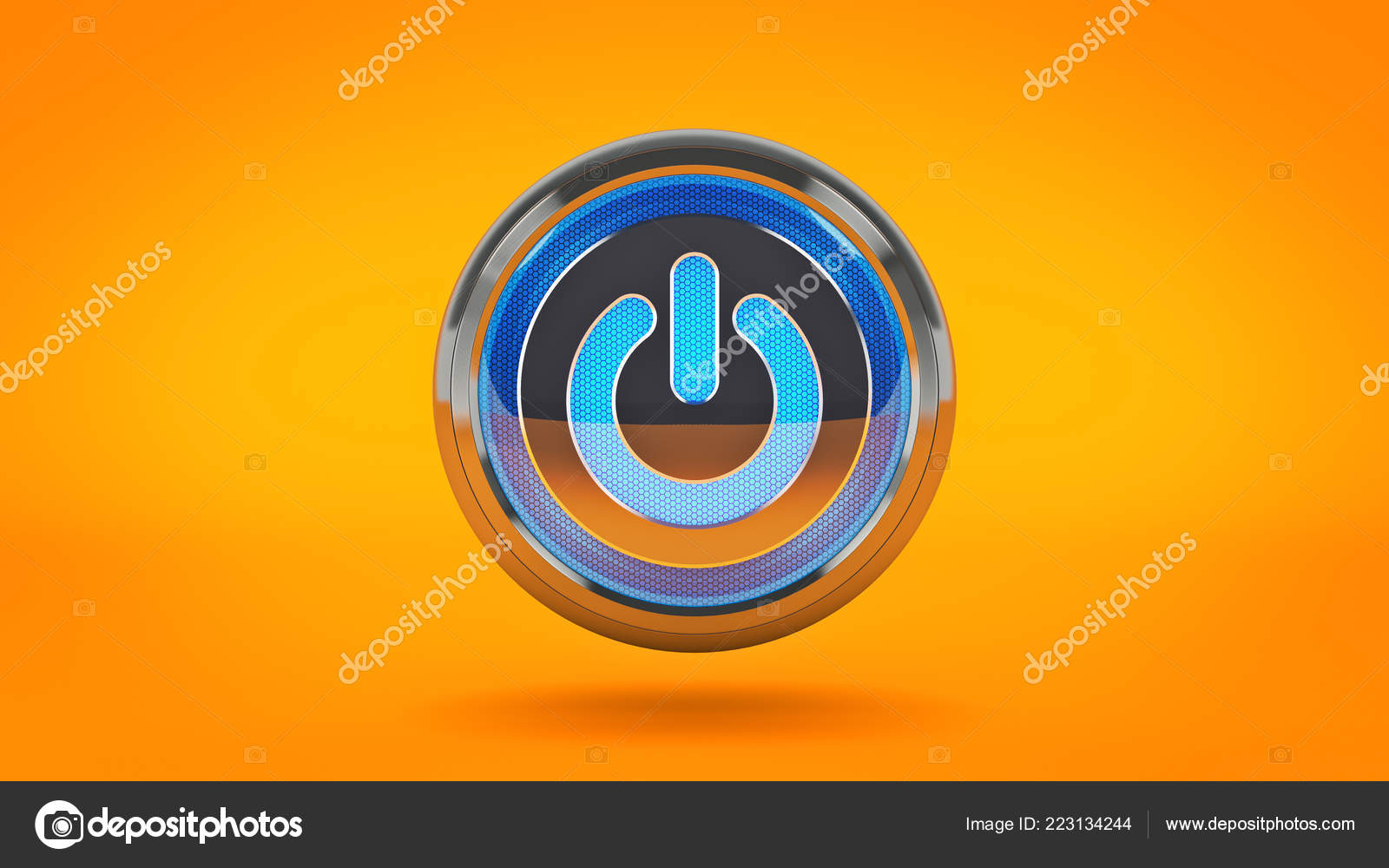 Computer Power Button Rendering — Stock Photo © lchumpitaz #223134244