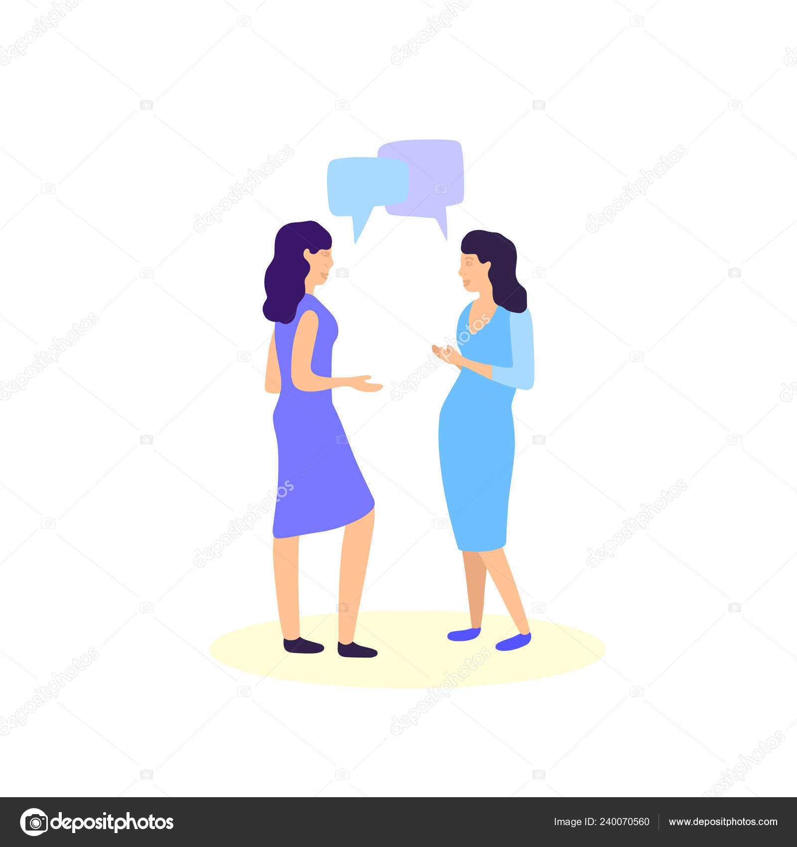 People Talking White Background