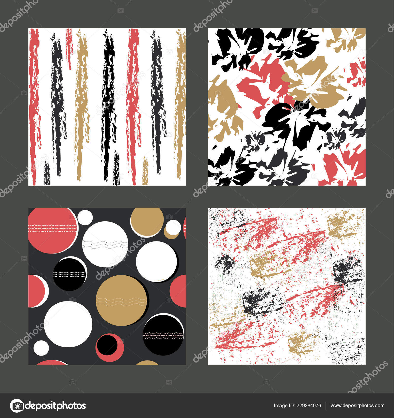 Set Colored Textures Patterns Expressive Exotic Abstract Elements ...