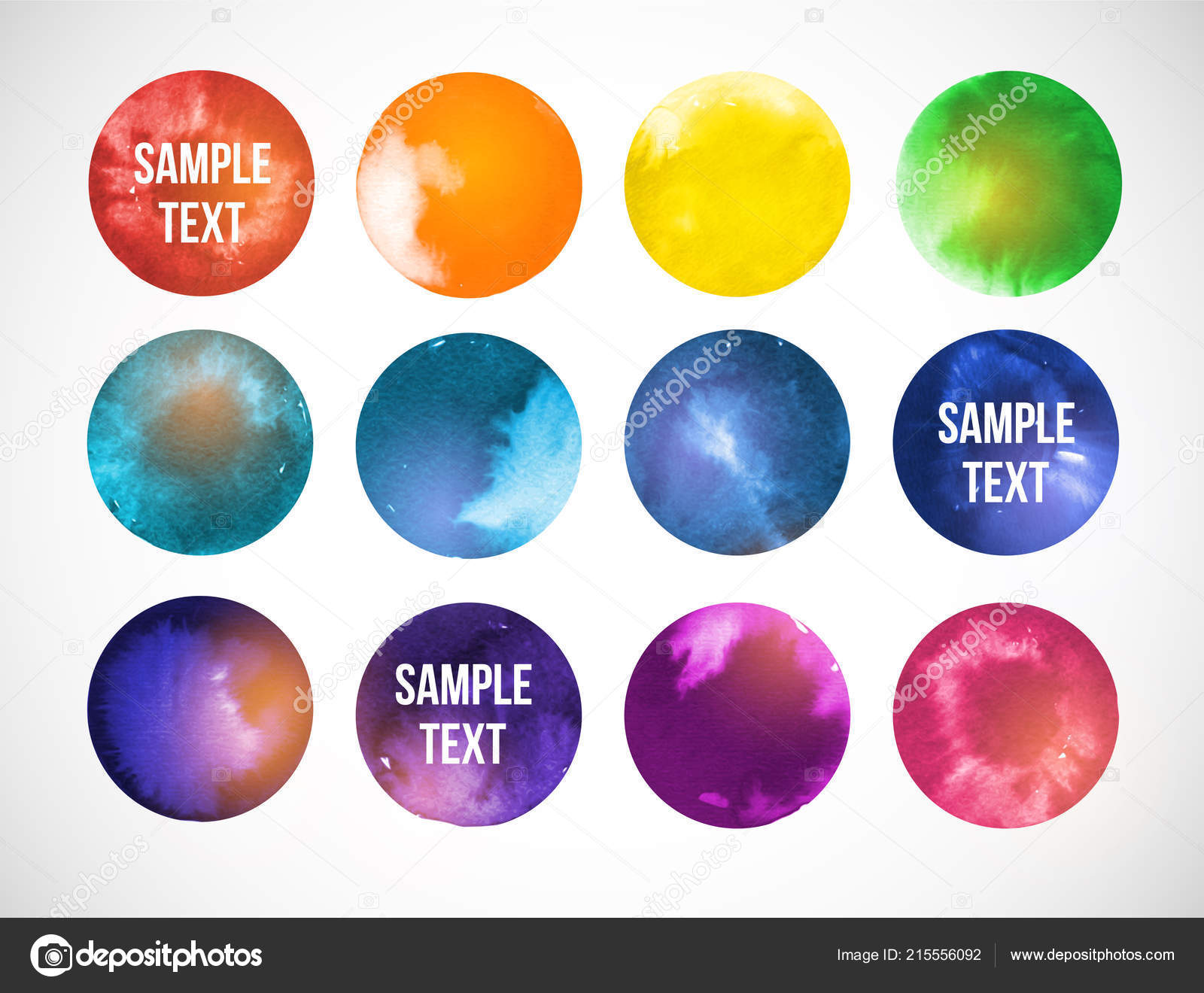 Colorful paint circles Stock Vector by ©Elinacious 215556092
