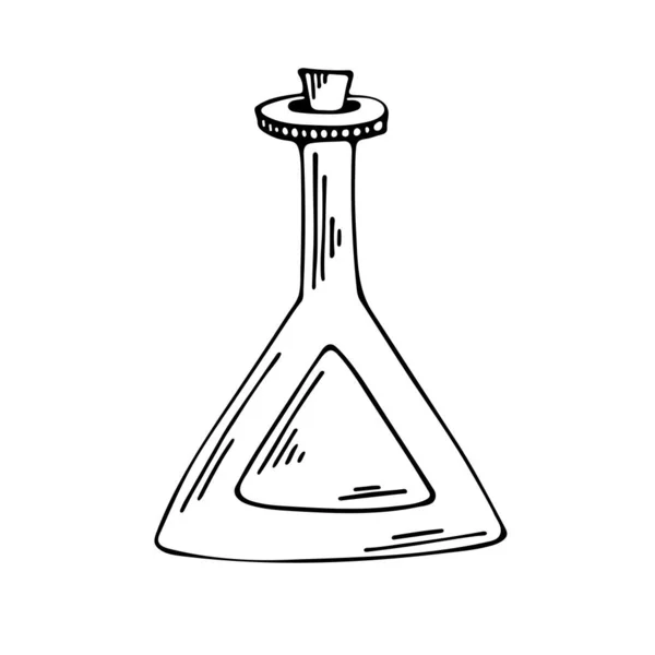 Vector Element White Background Illustration Bottle Potion Black White ...