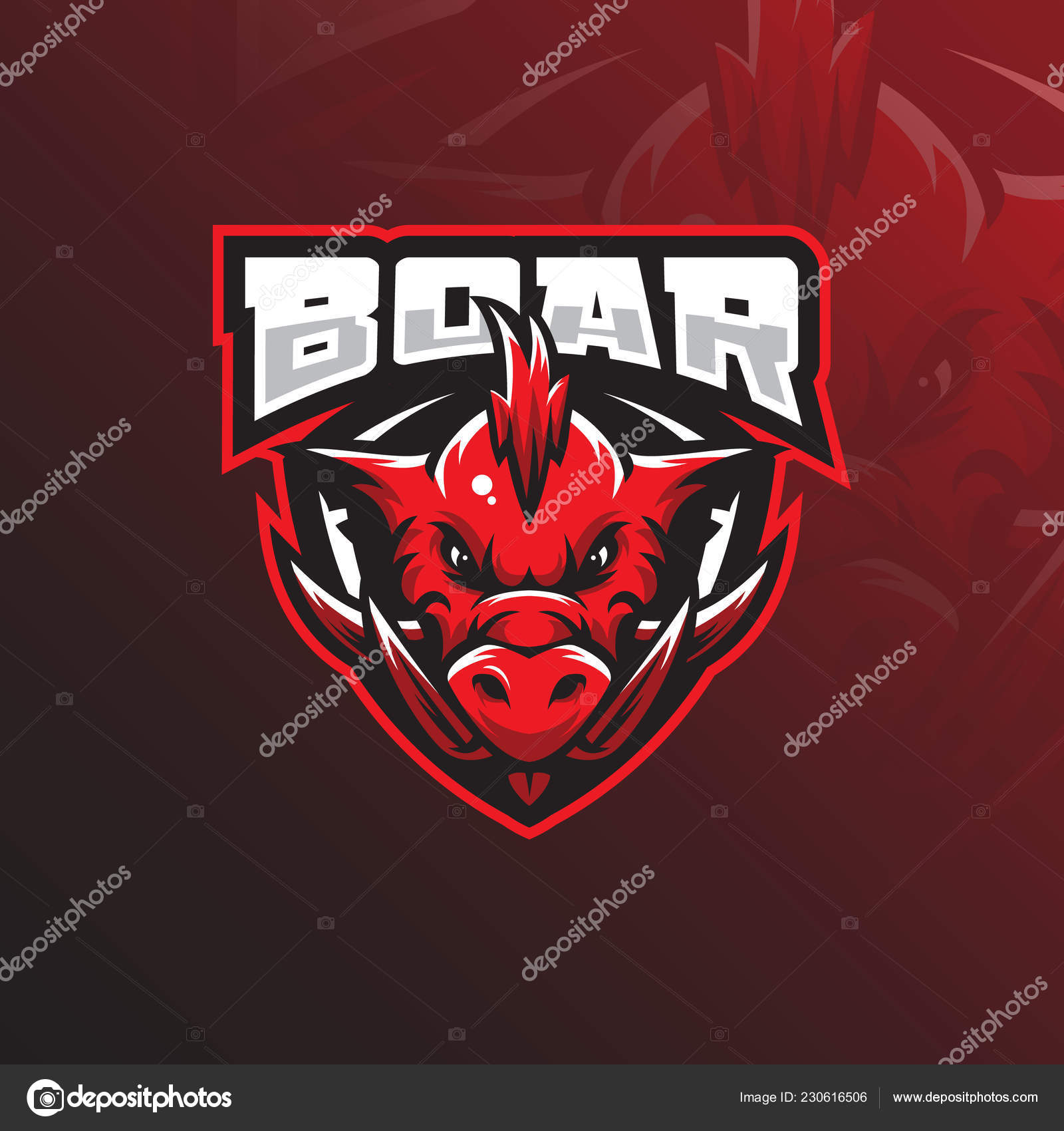 Boar Mascot Logo Design Vector Modern Illustration Concept Style Badge ...