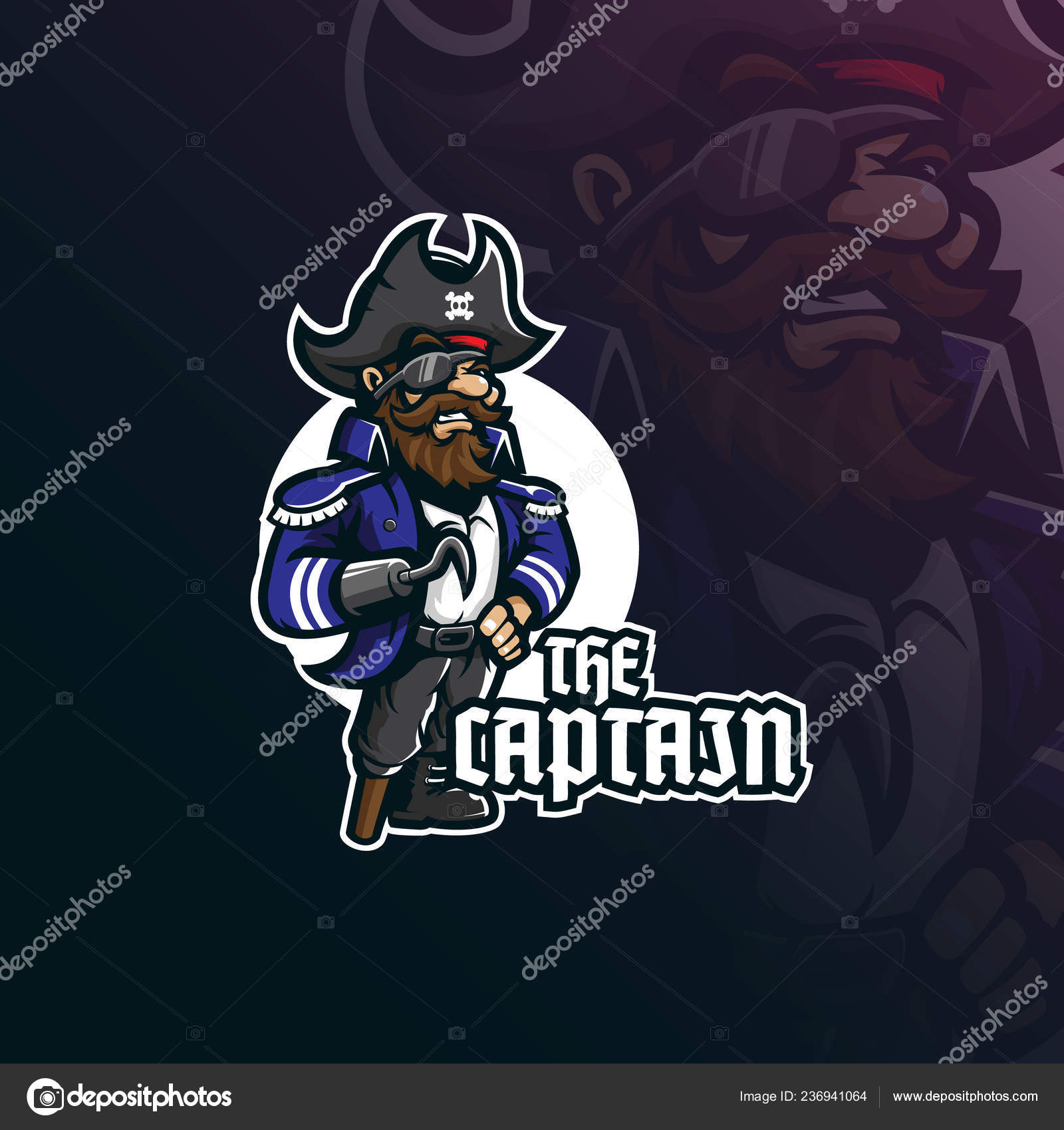 Pirate Mascot Logo Pirate Mascot Vector Logo Stock Vector.