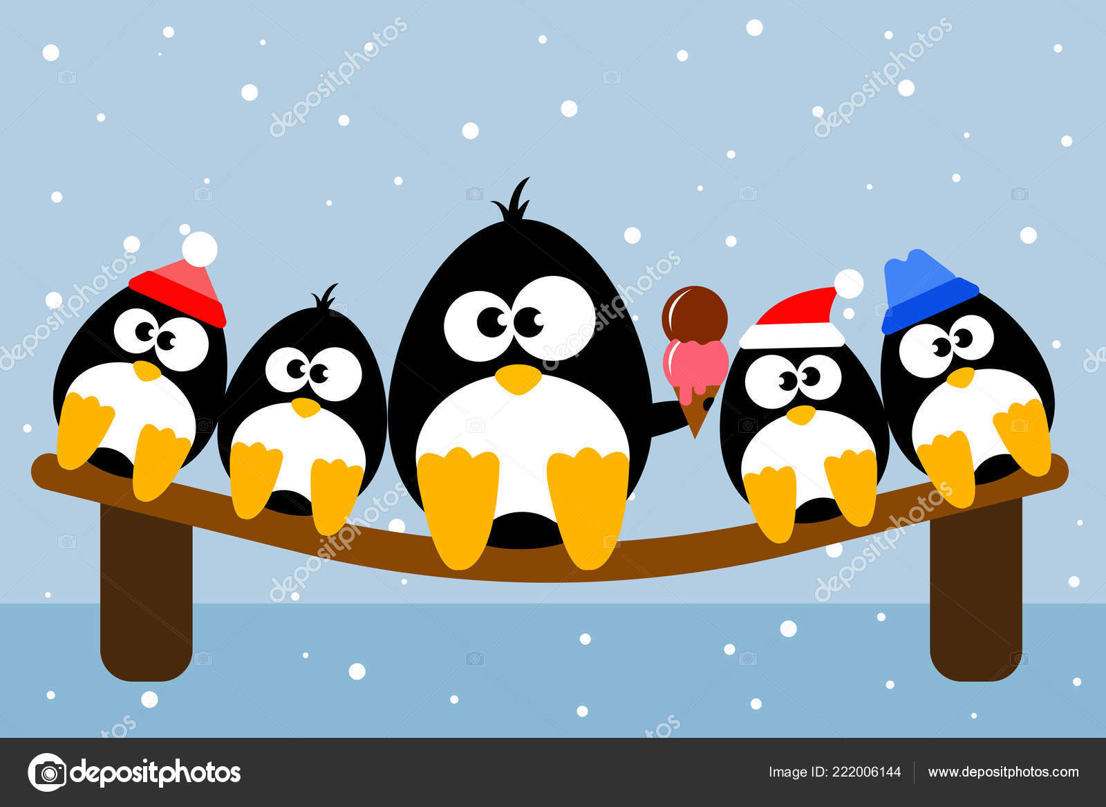 Cold Penguin Cartoon