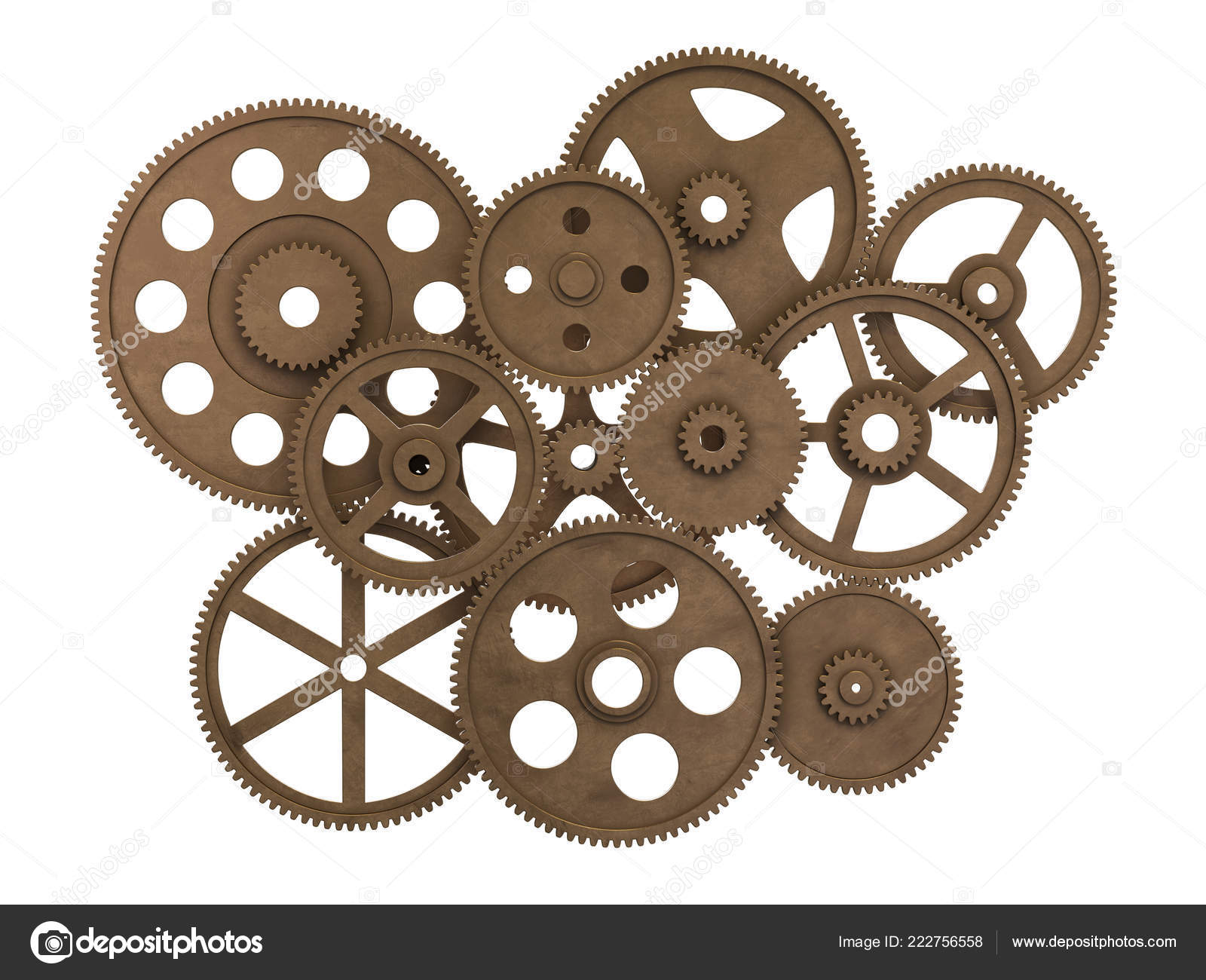 Metallic Gears Cogs Rendering Conceptual Image Stock Photo by ©zhengjun ...