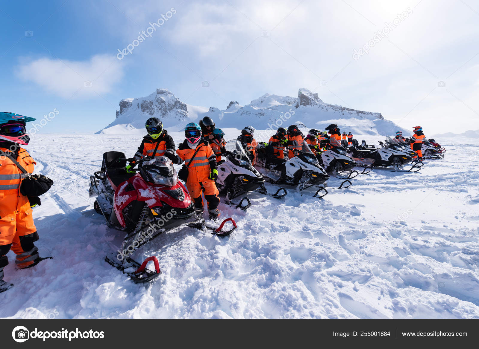 Snow mobile in Iceland gracier — Stock Photo © apichartham #255001884