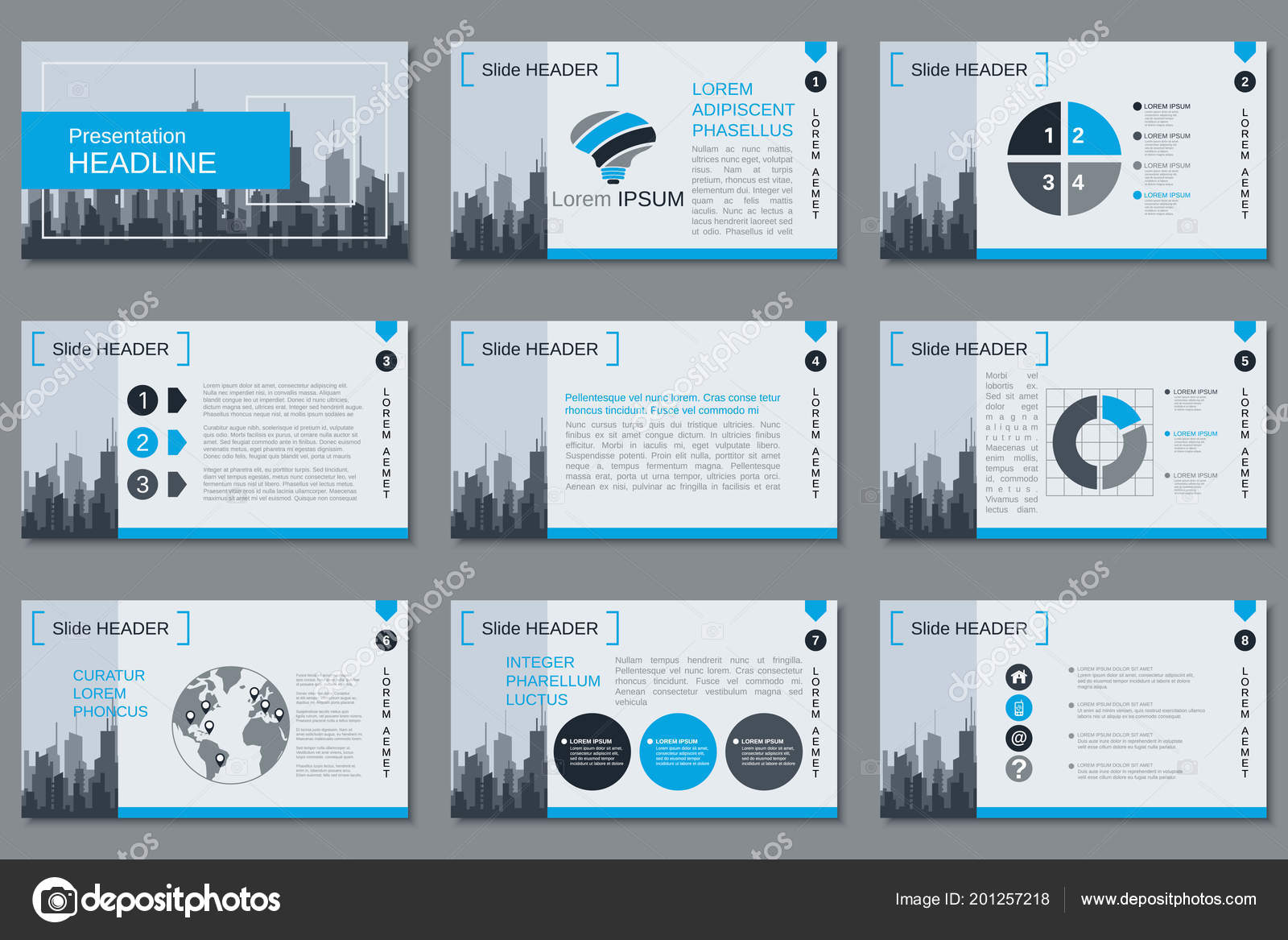 Professional Business Presentation Slide Show Vector Design Template ...