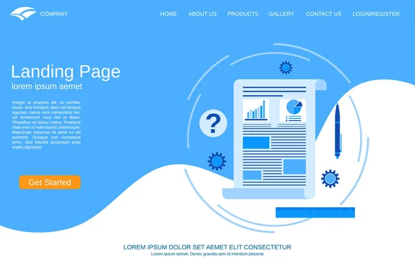 Website Landing Page Vector Template Abstract Vector Background Smartphone Realistic Stock ...