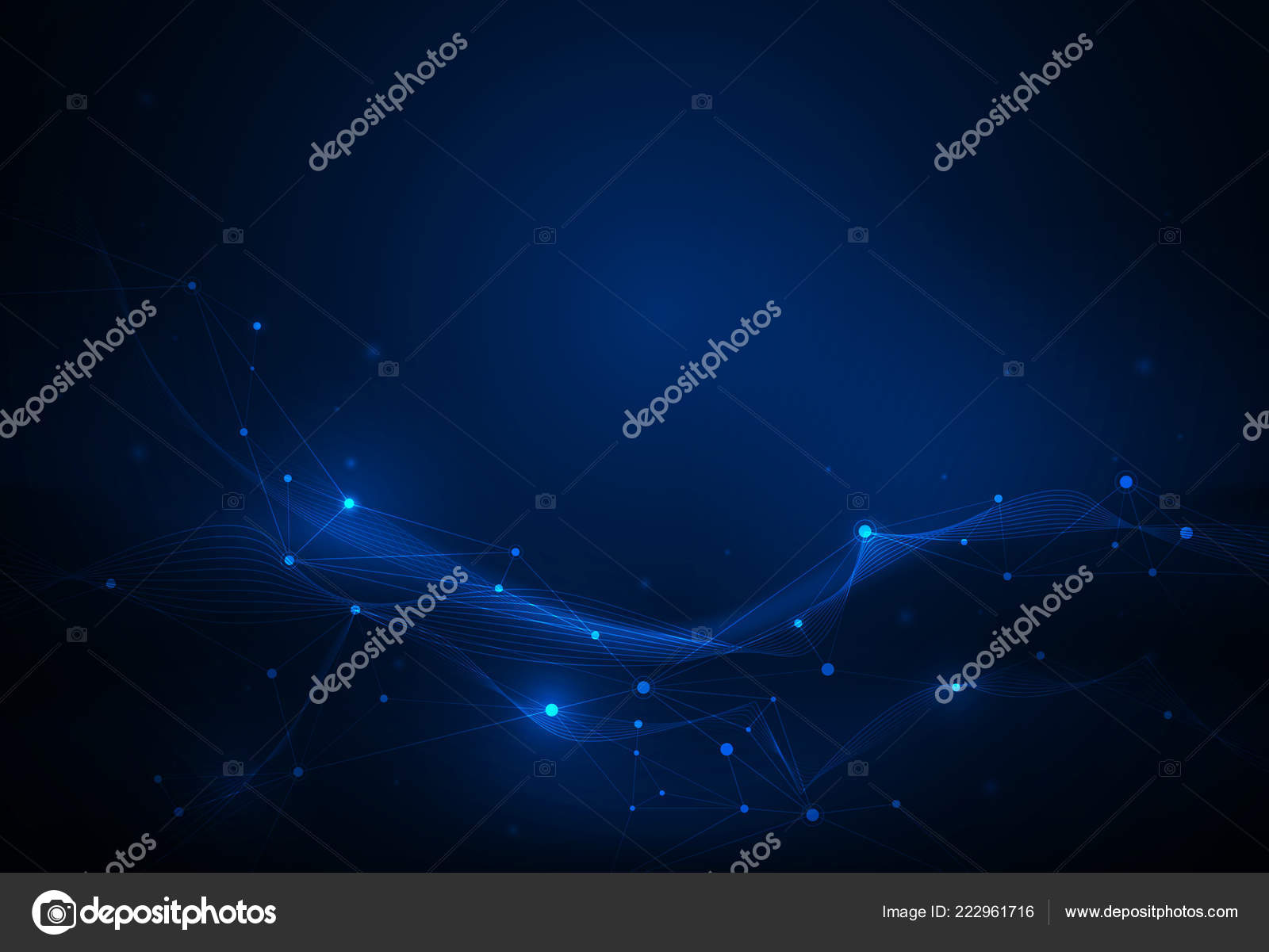 Vector Illustration Technology Blue Background Abstract Internet ...