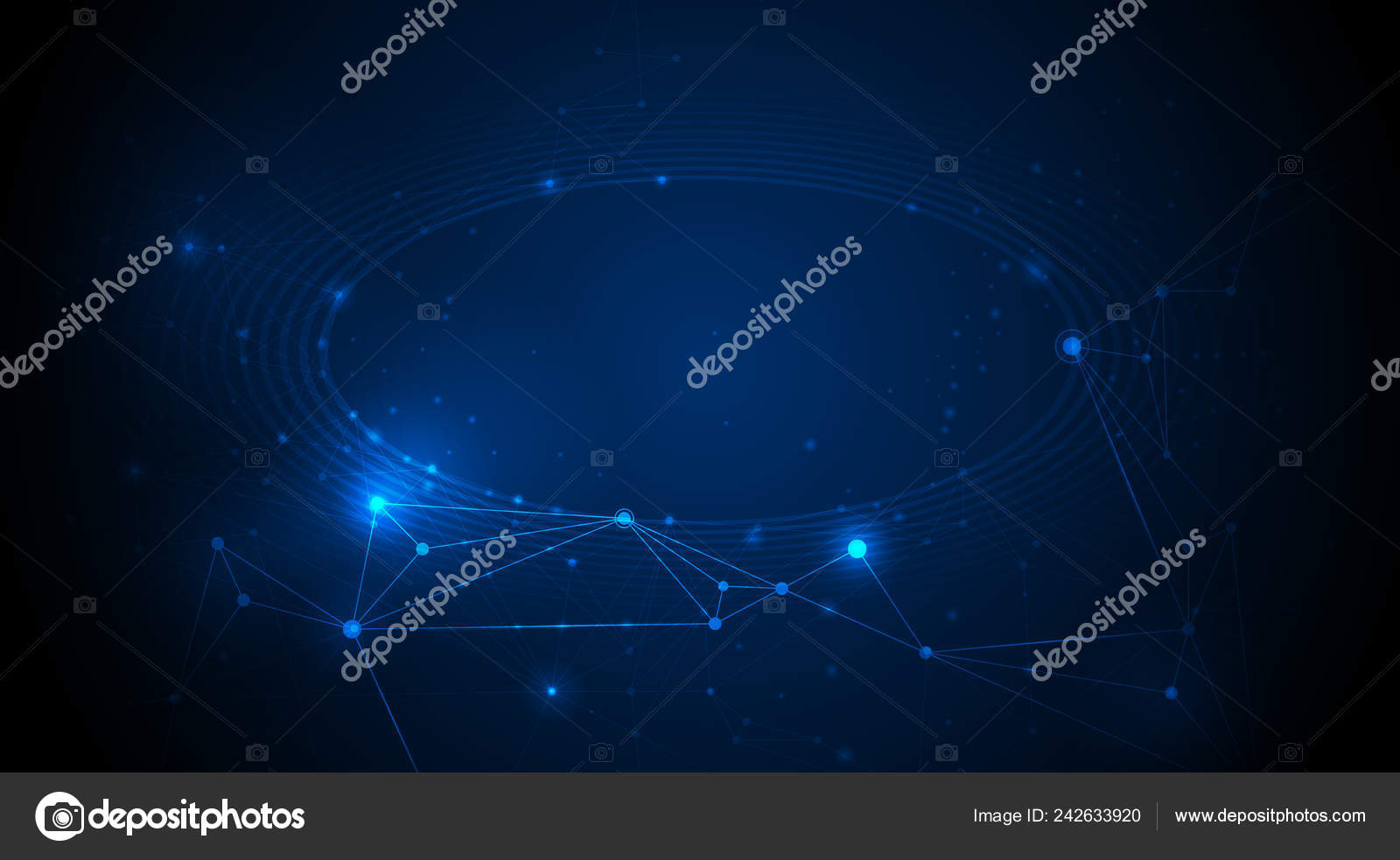 Vector Technology Blue Background Illustration Abstract Internet ...
