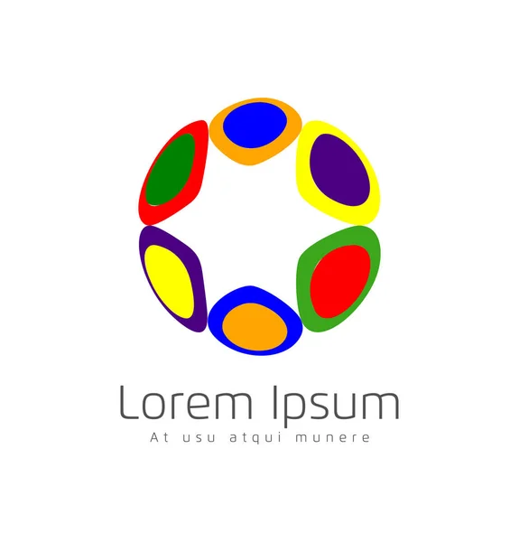 Abstract people team & teamwork - vector logo icon — Stock Vector ...