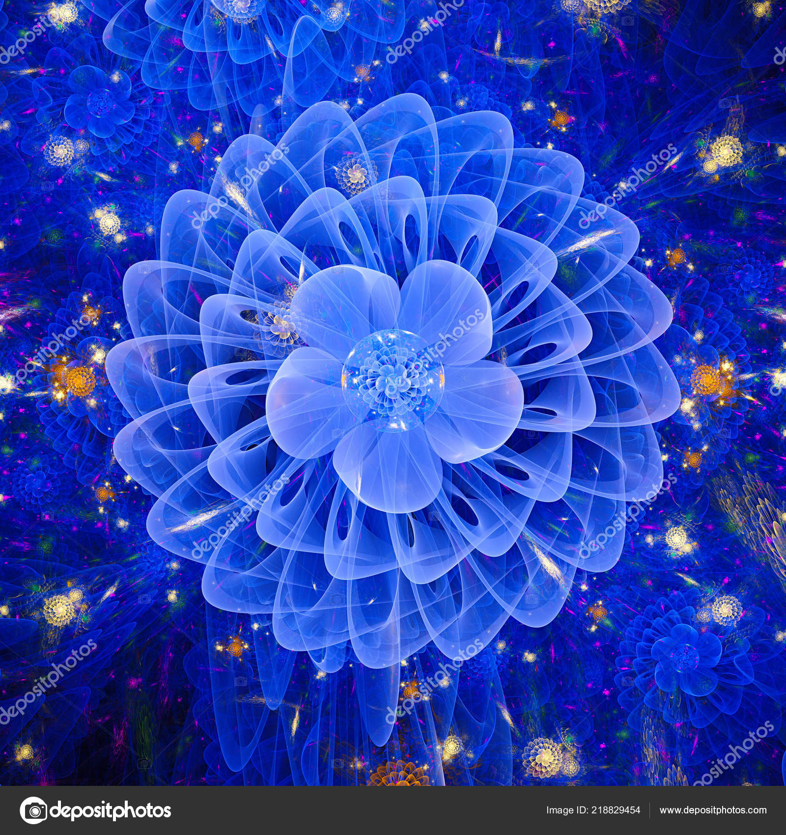 Flower Heaven Surreal Illustration Sacred Geometry Mysterious ...