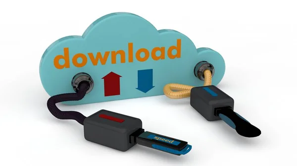 the image of two flash drives connected, and cloud storage with text ...