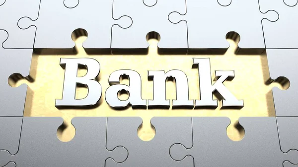 image text Bank of platinum and silver puzzle on a gold background ...