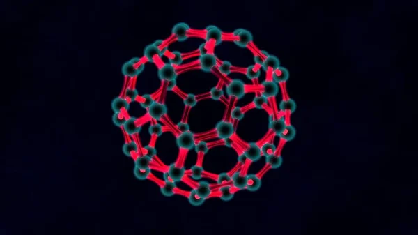 Illustration Red Balloon Molecules Graphene Crystal Lattice Idea ...