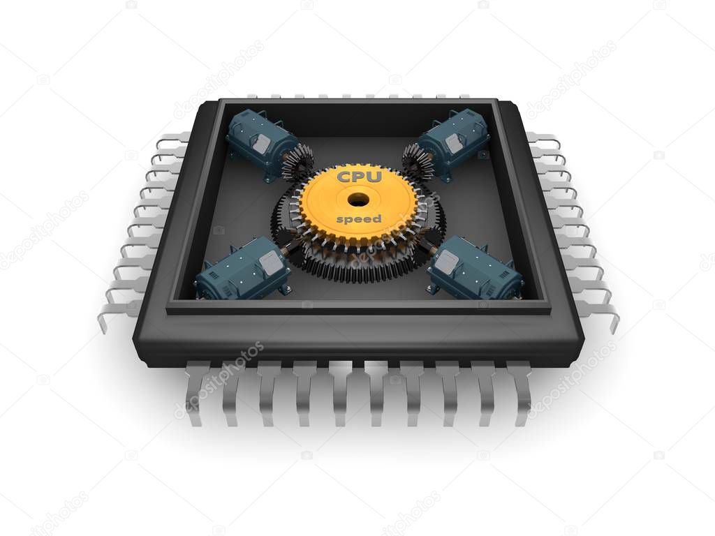 la estructura interna de la CPU, el mecanismo de una caja de cambios ...