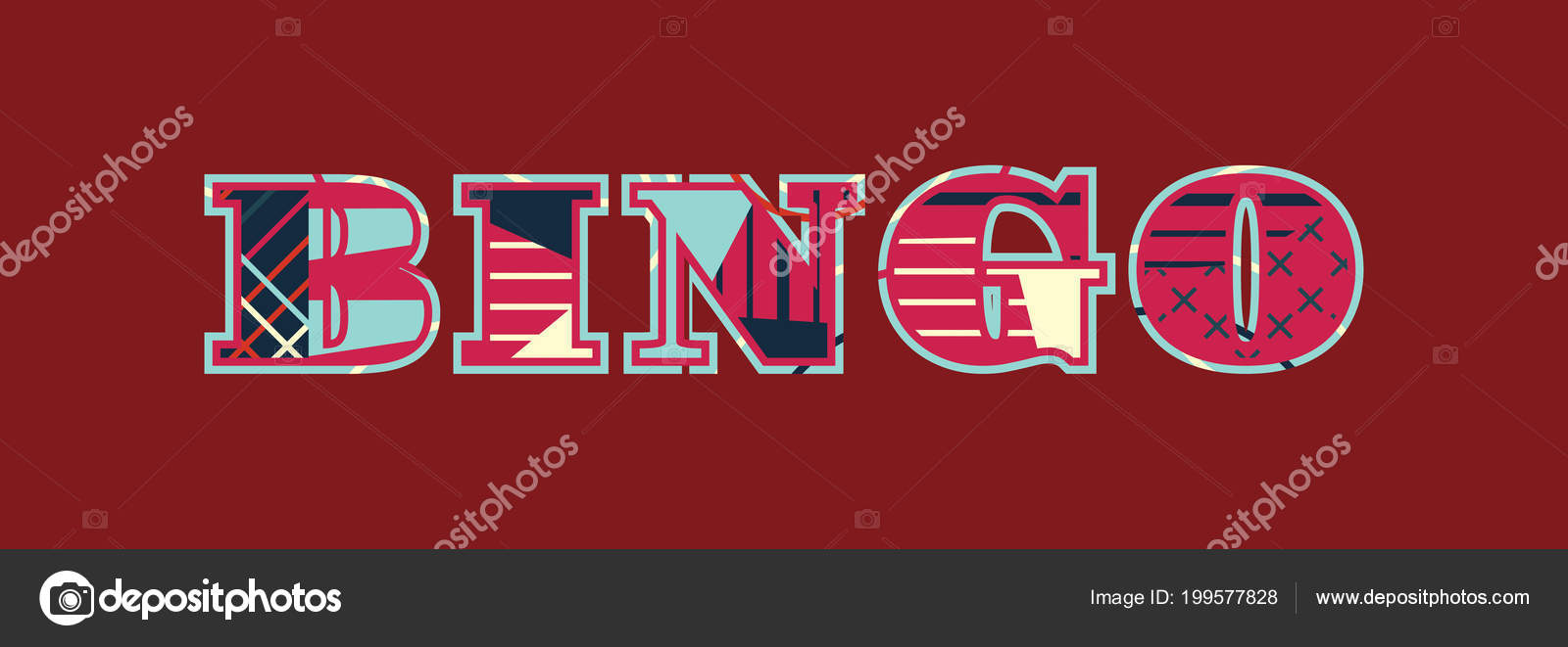 Word Bingo Concept Written Colorful Abstract Typography Vector Eps ...