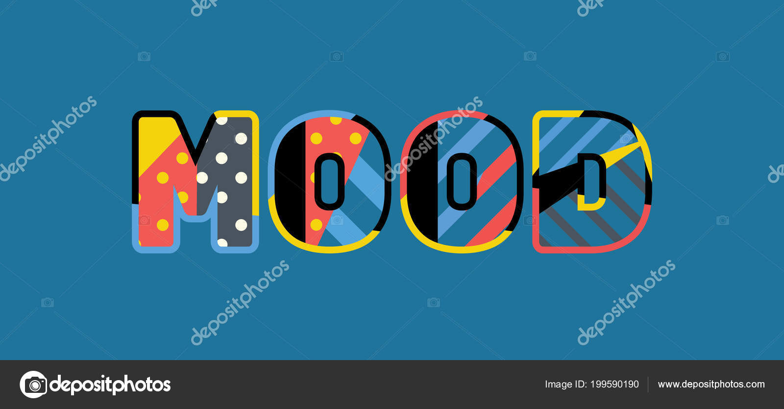 Word Mood Concept Written Colorful Abstract Typography Vector Eps ...