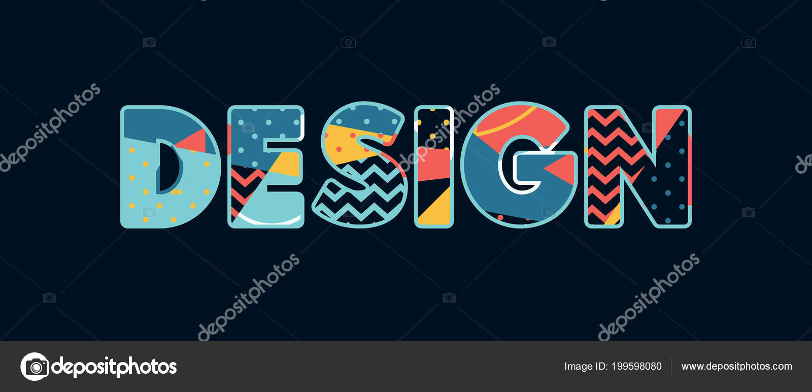 Word Design Concept Written Colorful Abstract Typography Vector Eps ...