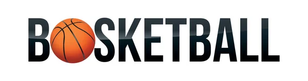 Palabra Basketball Escrita Sobre Fondo Blanco Cubre Una Ilustración ...