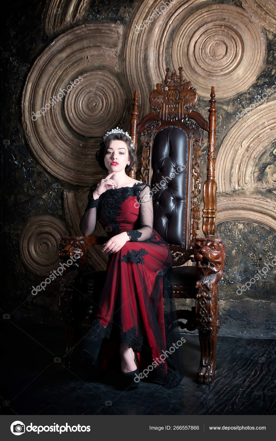Queen Sitting On Throne Art