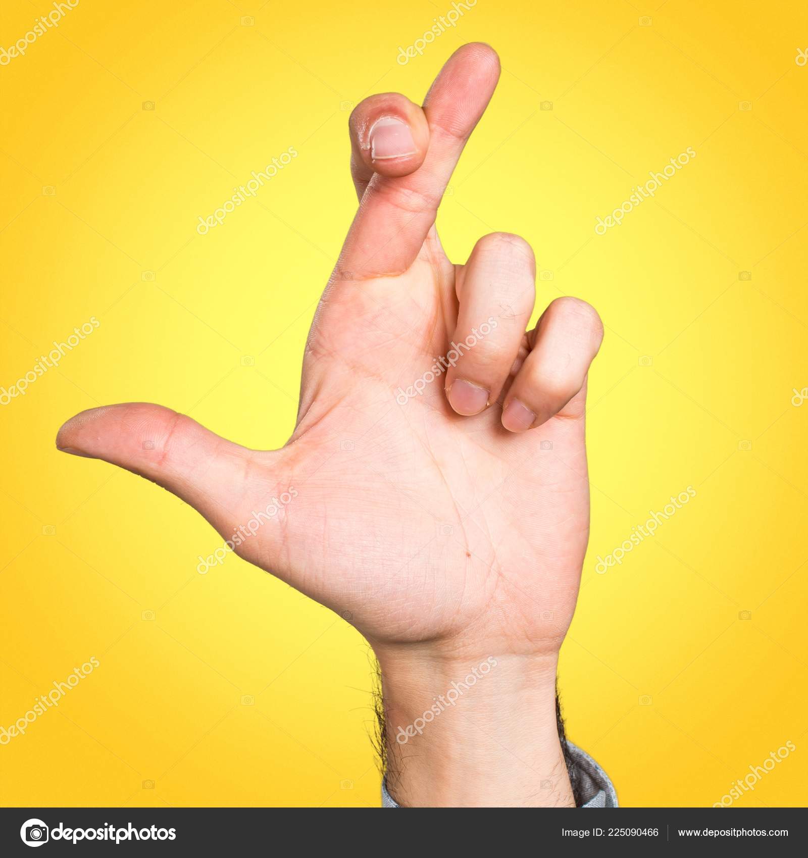 Hand Man Fingers Crossing — Stock Photo © luismolinero #225090466