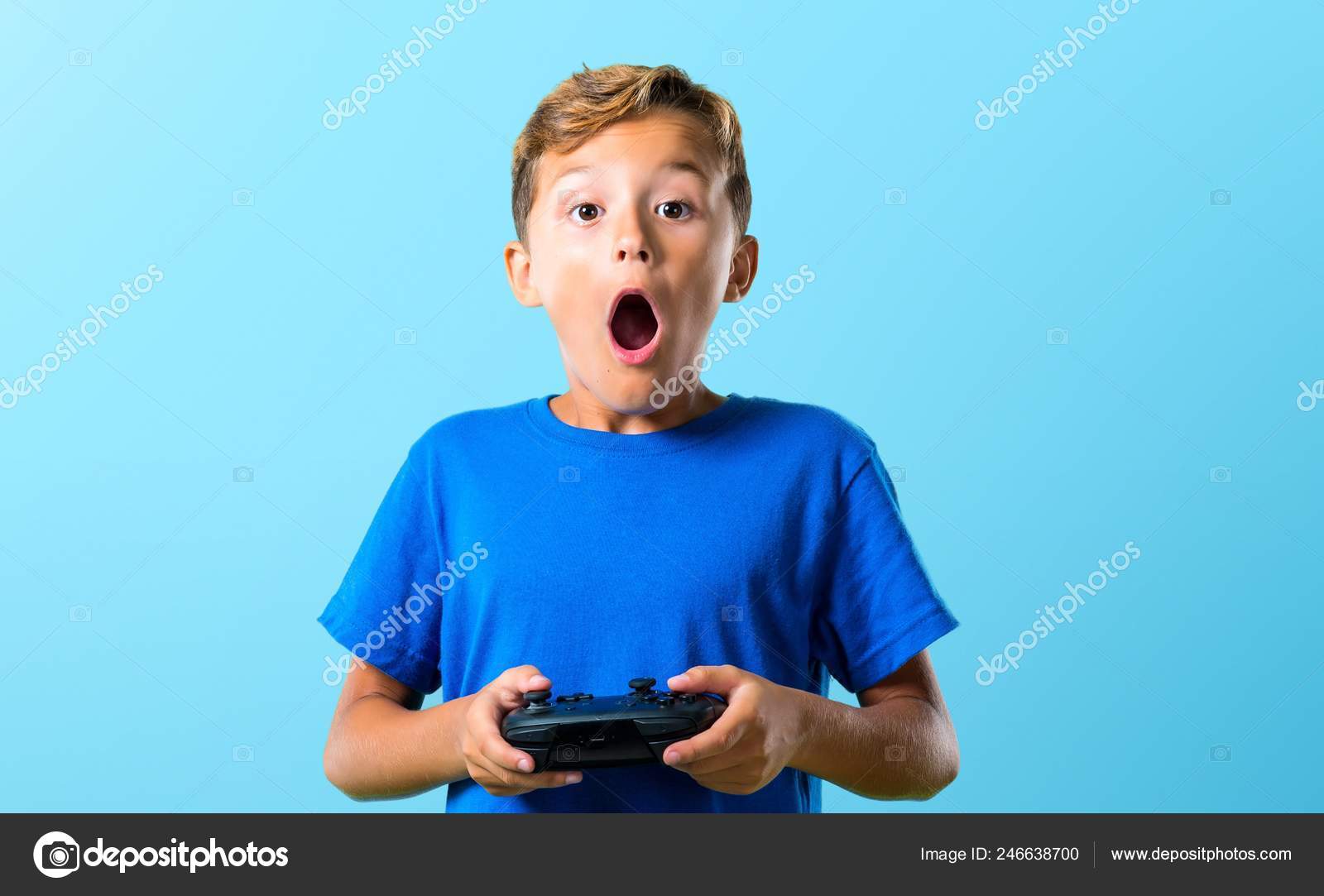 Kid Playing Console — Stock Photo © luismolinero #246638700