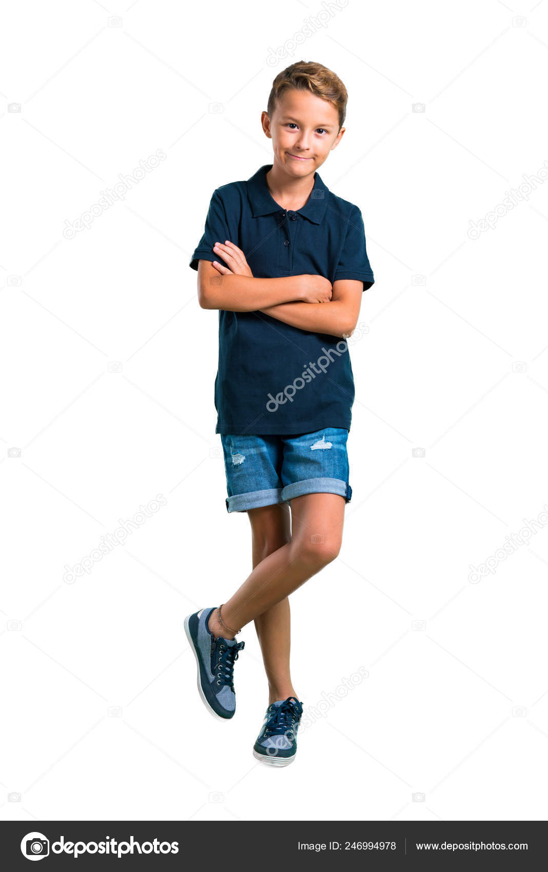 Full Body Little Boy Keeping Arms Crossed — Stock Photo © luismolinero ... Full Body Little Boy Keeping Arms Crossed — Stock Photo © luismolinero ...