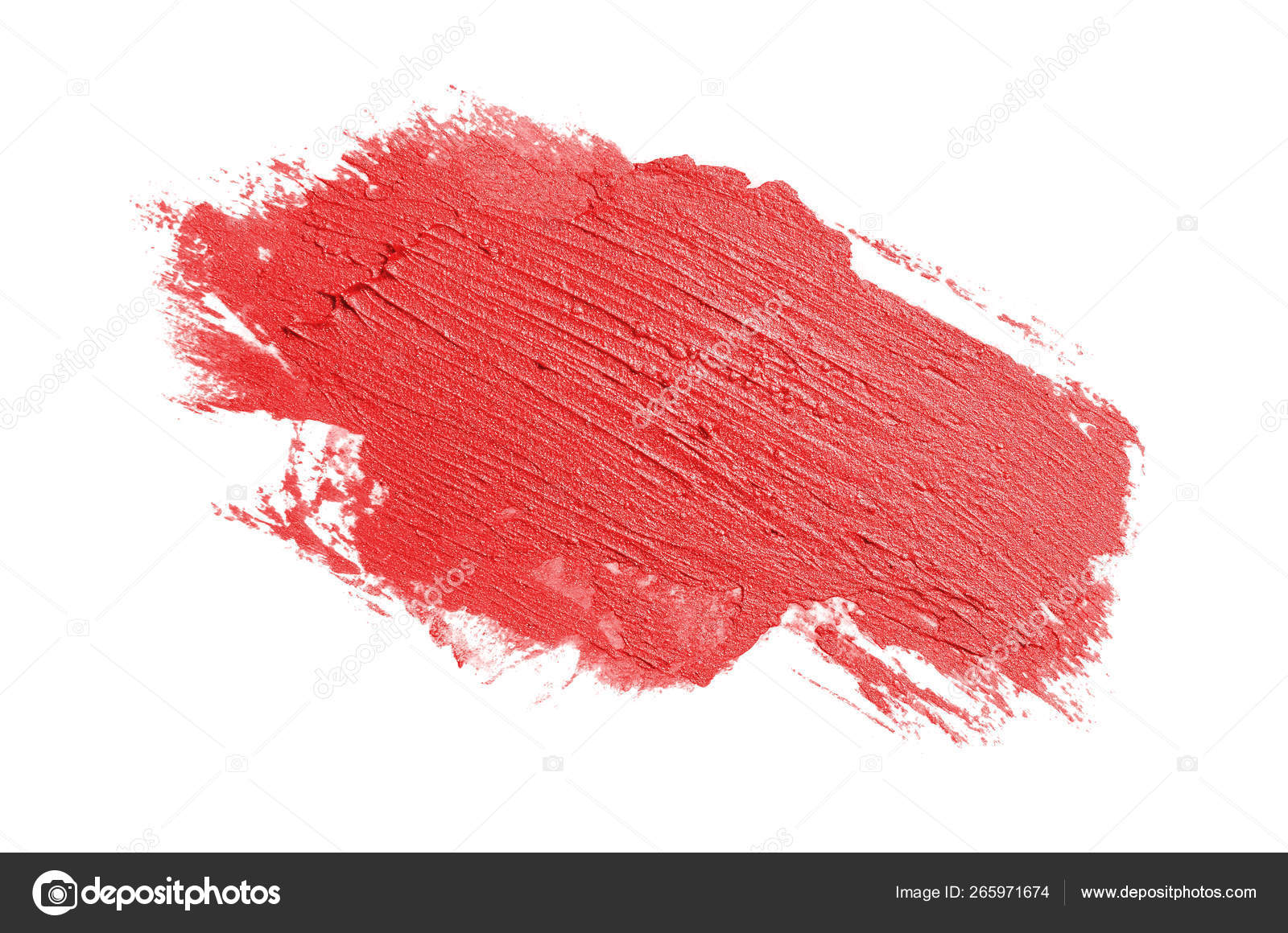 Smear Texture Lipstick Acrylic Paint Isolated White Background Stroke ...