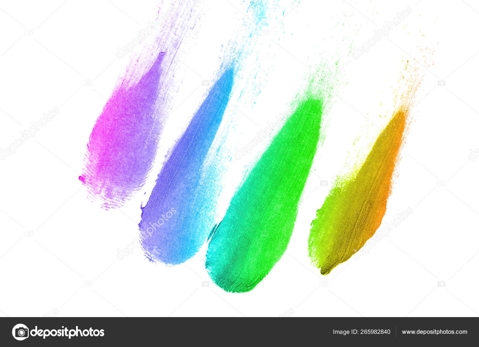 Smear Texture Lipstick Acrylic Paint Isolated White Background Stroke ...